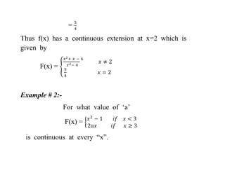 Applied Calculus: Continuity and Discontinuity of Function | PDF