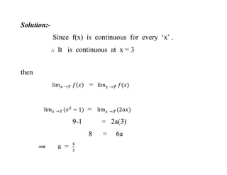 Applied Calculus: Continuity and Discontinuity of Function | PDF