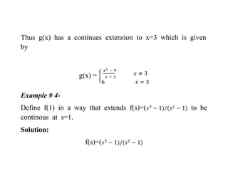 Applied Calculus: Continuity and Discontinuity of Function | PDF