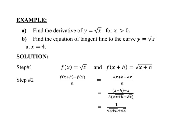 Applied Calculus: An Introduction to Derivatives | PPT