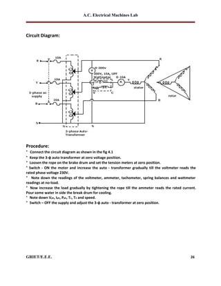 Ac machines-lab-manual | DOC
