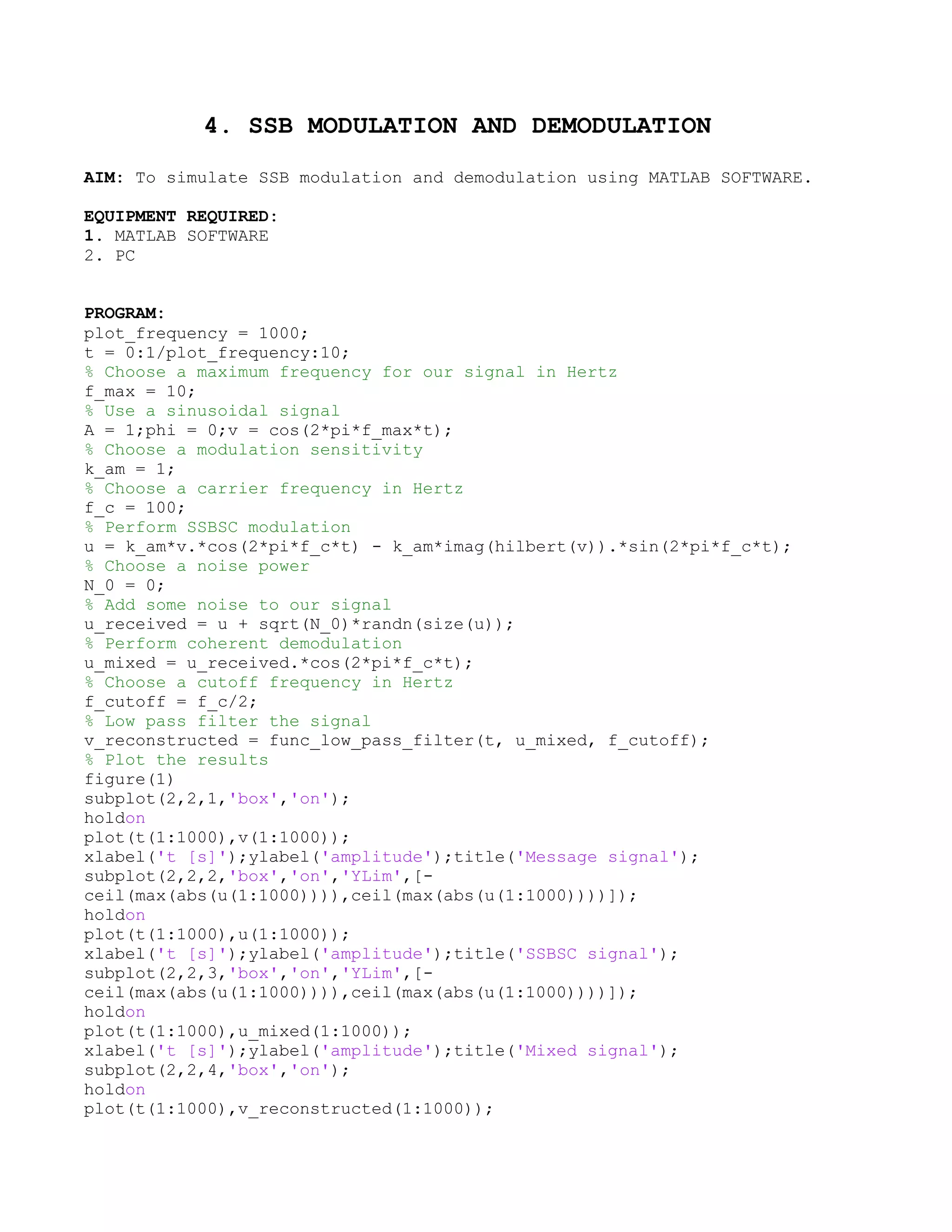 Ac matlab programs | DOCX