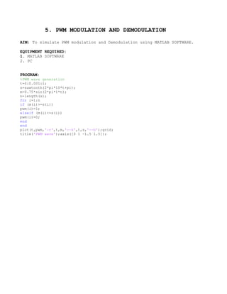 Ac matlab programs | DOCX