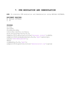 Ac matlab programs | DOCX