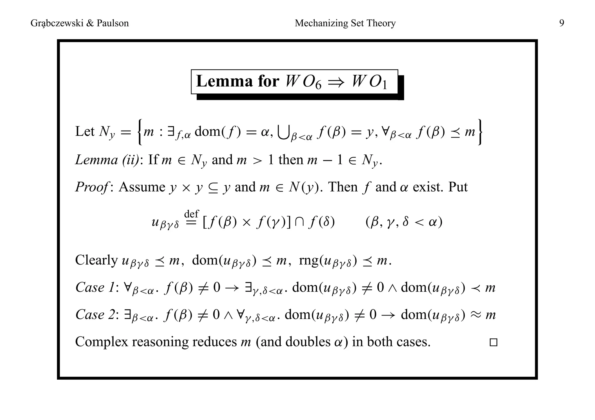 Mechanizing set theory: cardinal arithmetic and the axiom of choice | PPT