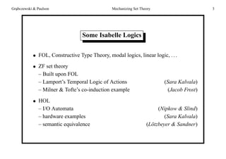 Mechanizing set theory: cardinal arithmetic and the axiom of choice | PPT