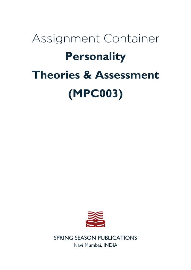 MAPC IGNOU Assignment Personality 2023.pdf