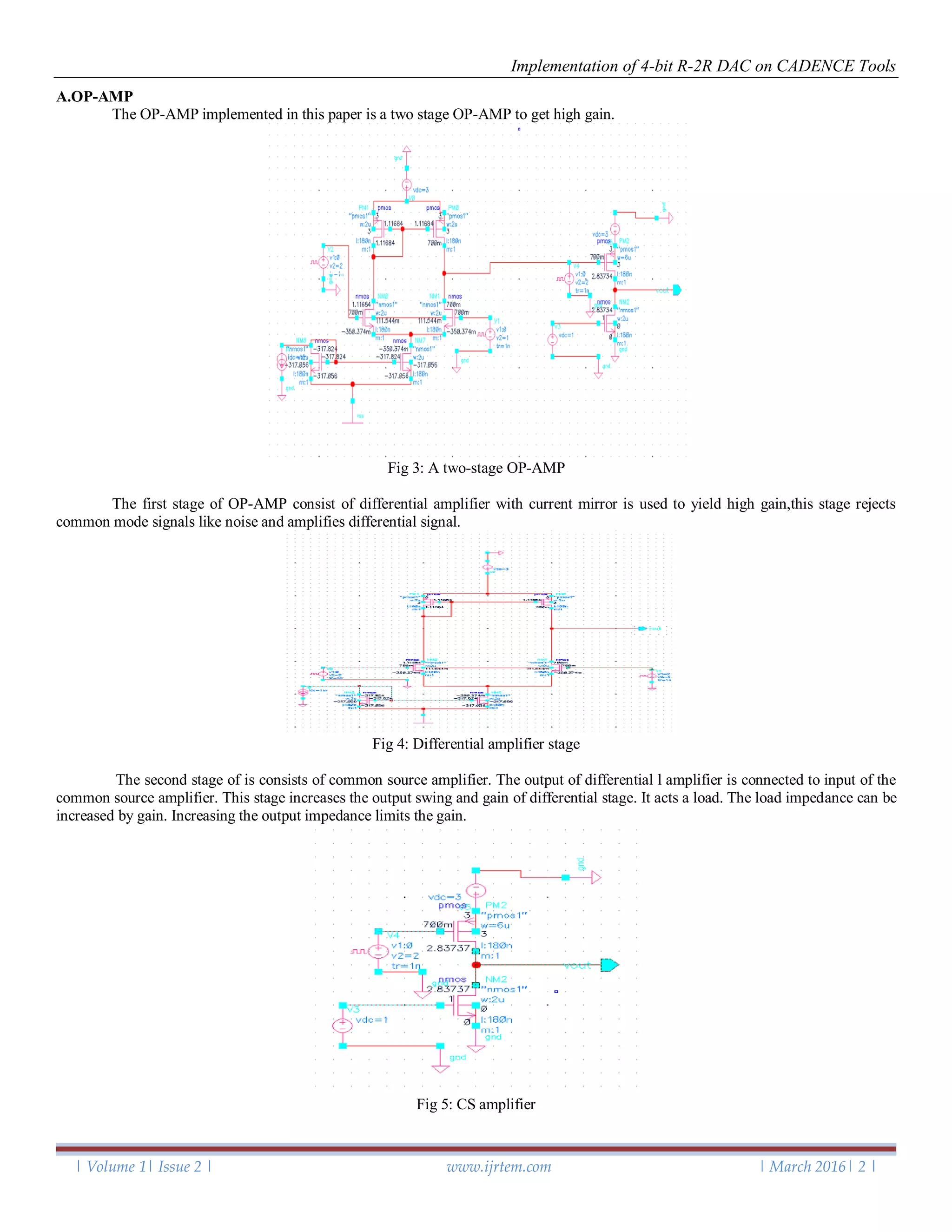 Implementation of 4-bit R-2R DAC on CADENCE Tools | PDF