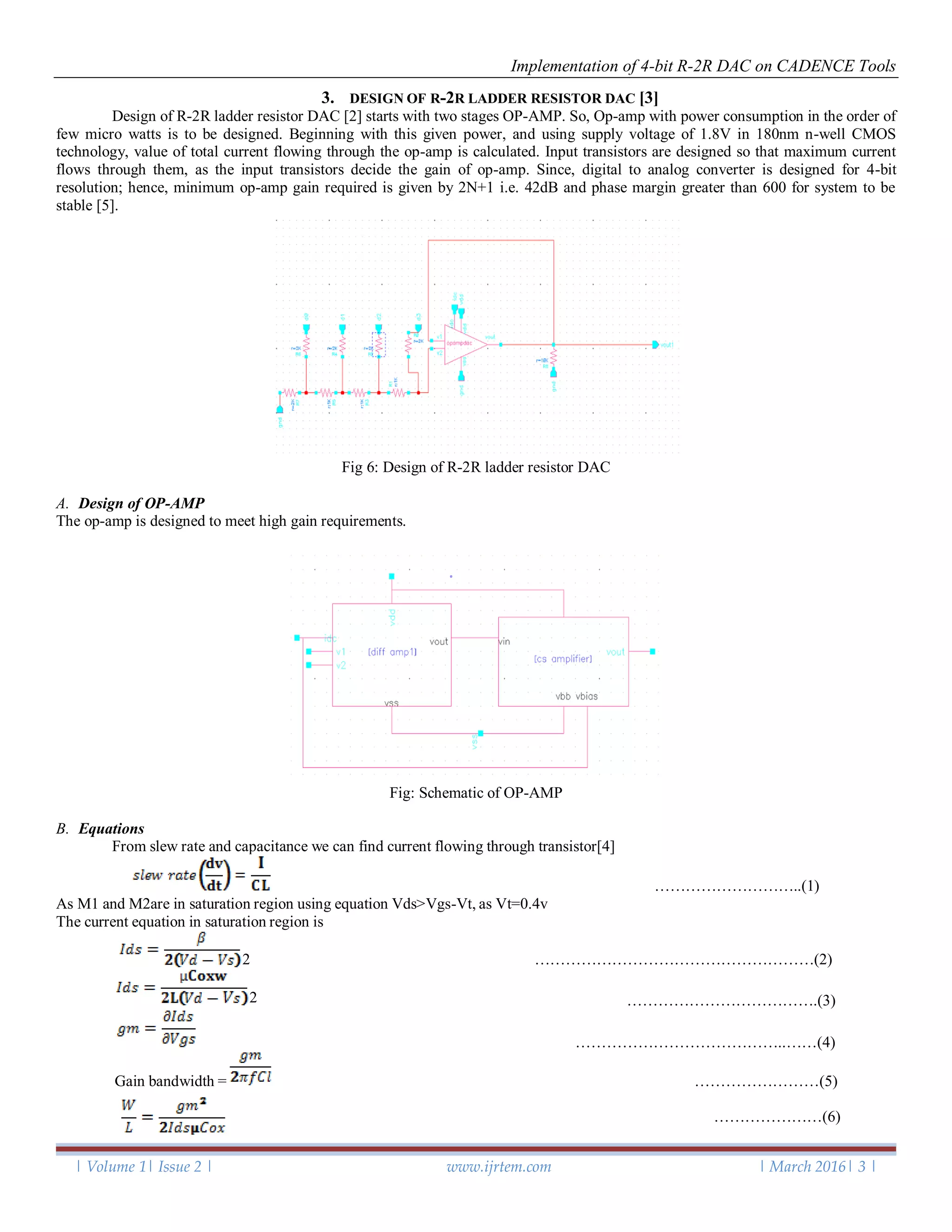 Implementation of 4-bit R-2R DAC on CADENCE Tools | PDF