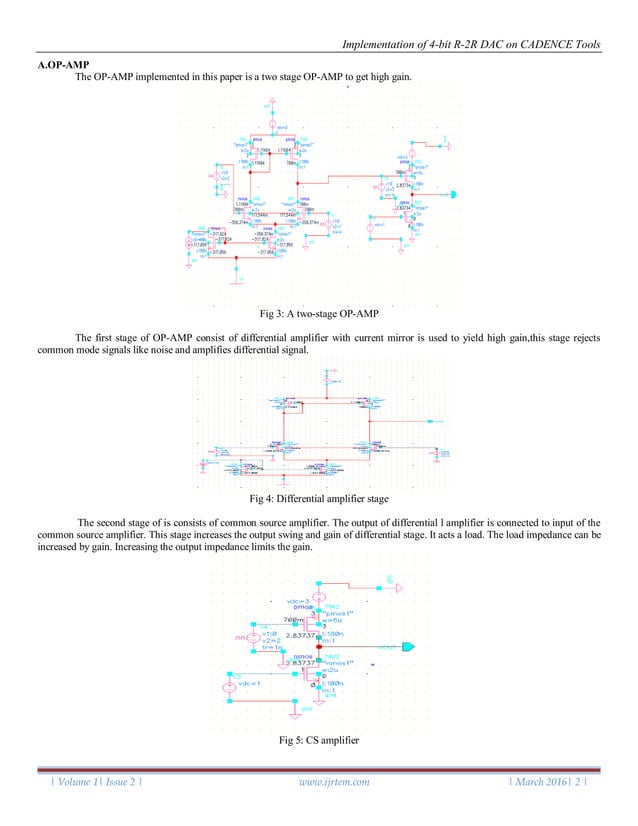 Implementation of 4-bit R-2R DAC on CADENCE Tools | PDF