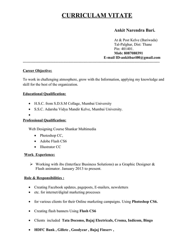 Ankit CV | PDF