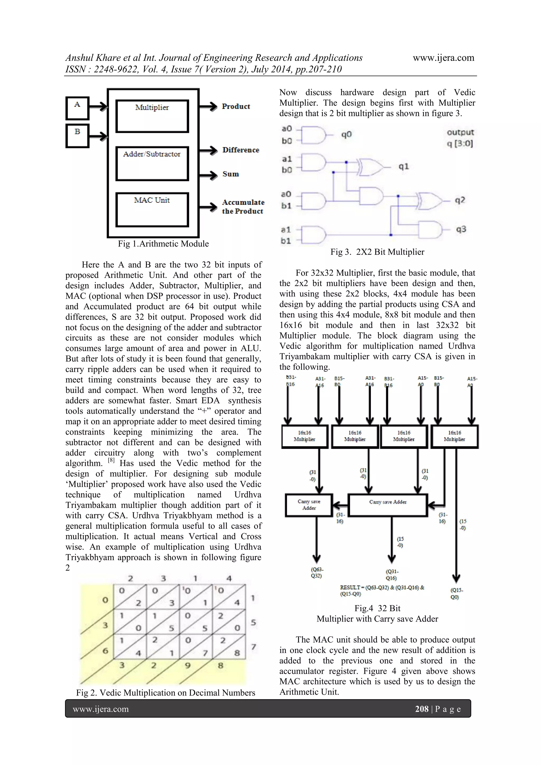 ALU Using Area Optimized Vedic Multiplier | PDF