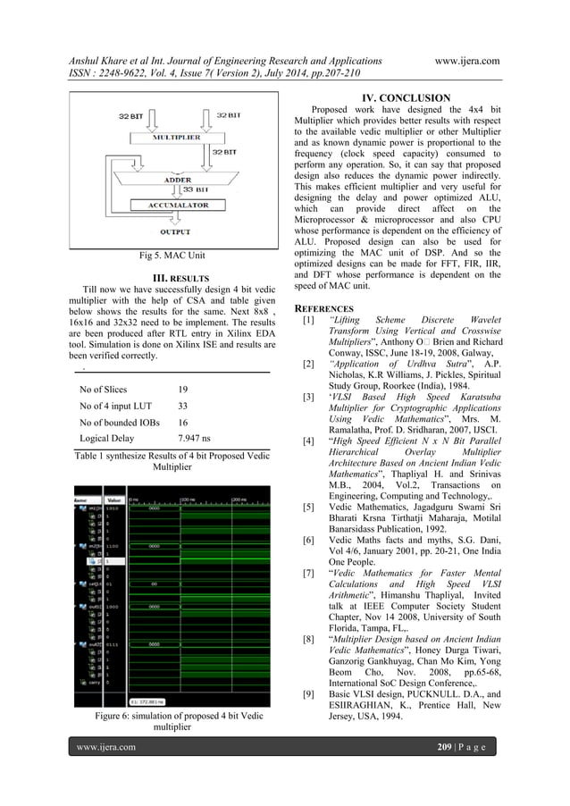 ALU Using Area Optimized Vedic Multiplier | PDF