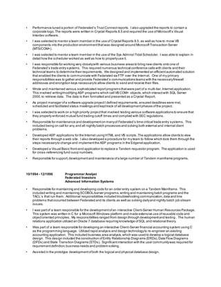 JimSundinCurrent | DOCX | Databases | Computer Software and Applications