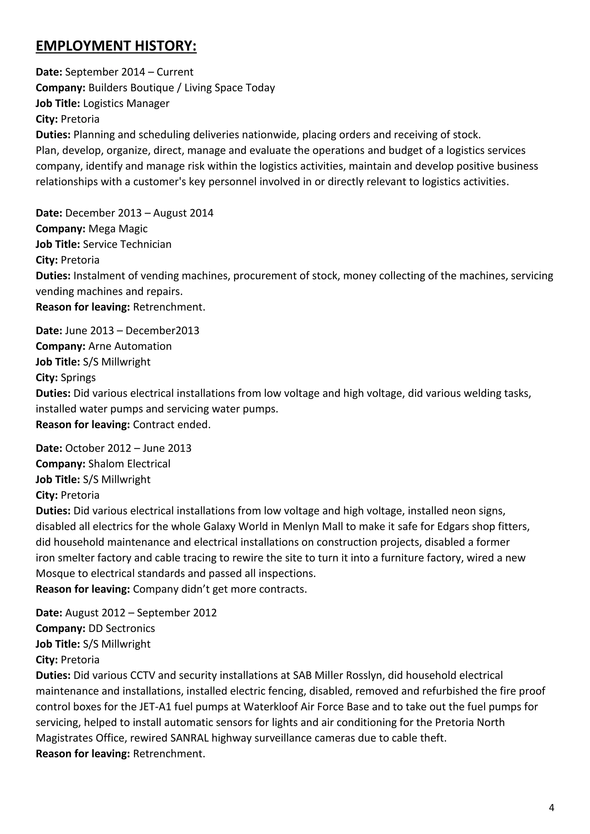 Robin_Orchard_CV-2016 | PDF | Business | Business and Finance