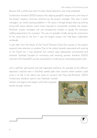 E1 - Panama Canal Risk Analysis | PDF