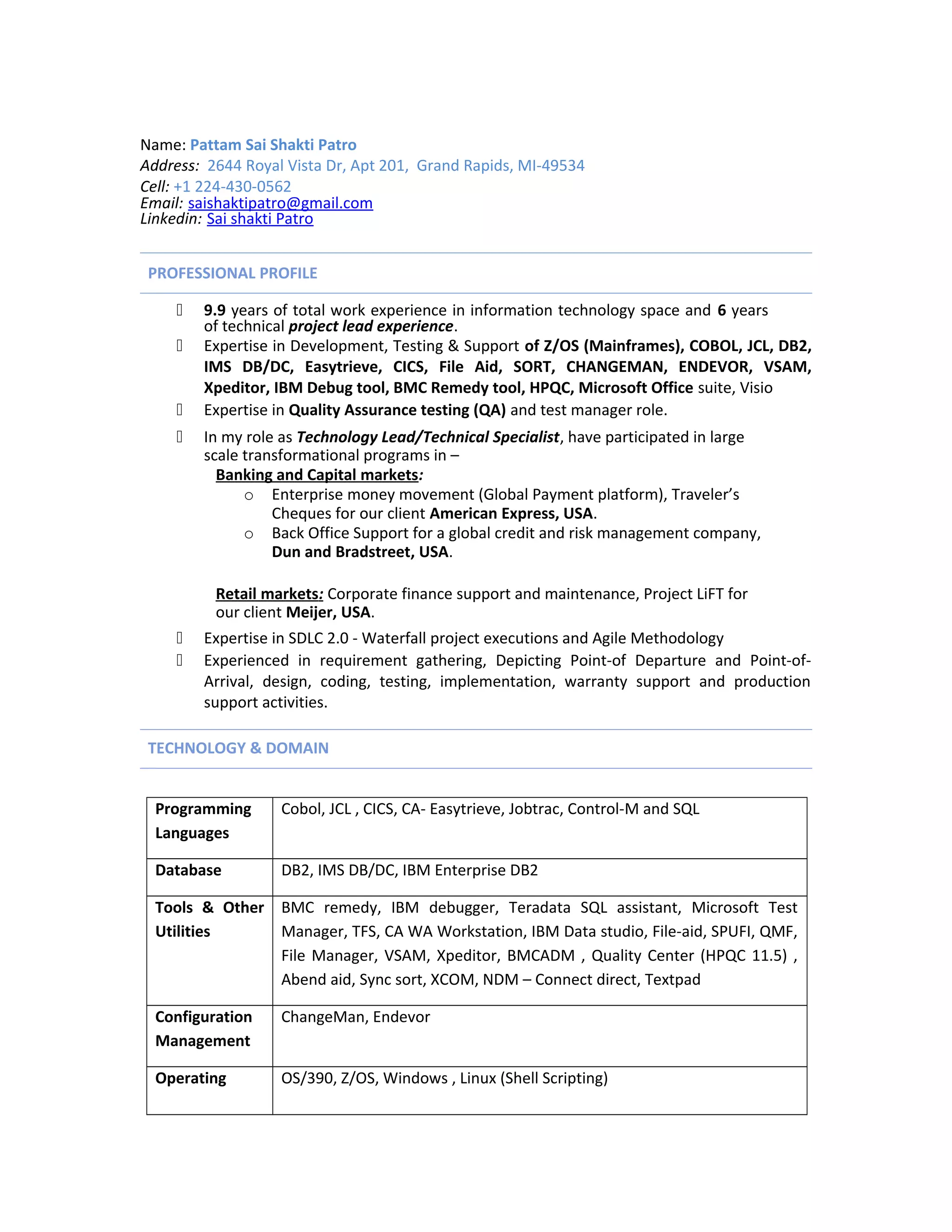 Sai Shakti Patro_Resume_2017 | PDF