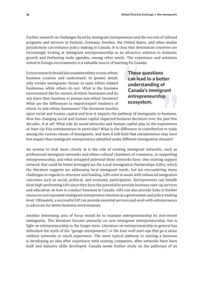 Immigrant Entrepreneurship in Canada | PDF