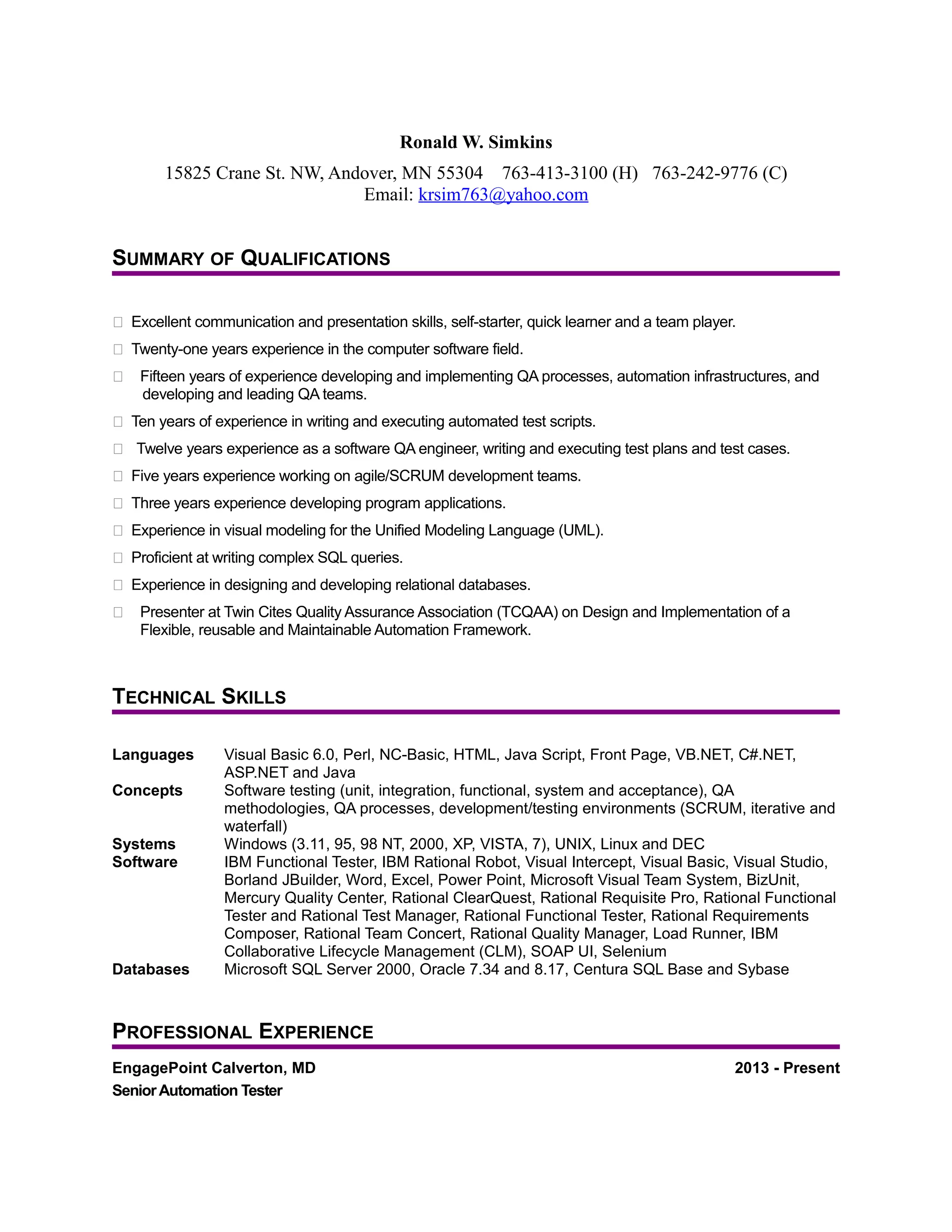 Simkins,Ron_Resume | PDF