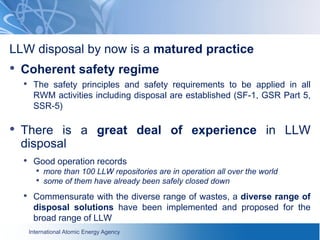 LLW challenges and developments FINAL pptx | PPT