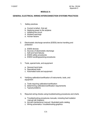 FAA AC 120 94 advisory circular EWIS | PDF
