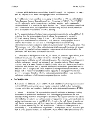 FAA AC 120 94 advisory circular EWIS | PDF