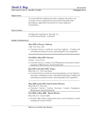 Derek's Resume.3 | DOCX