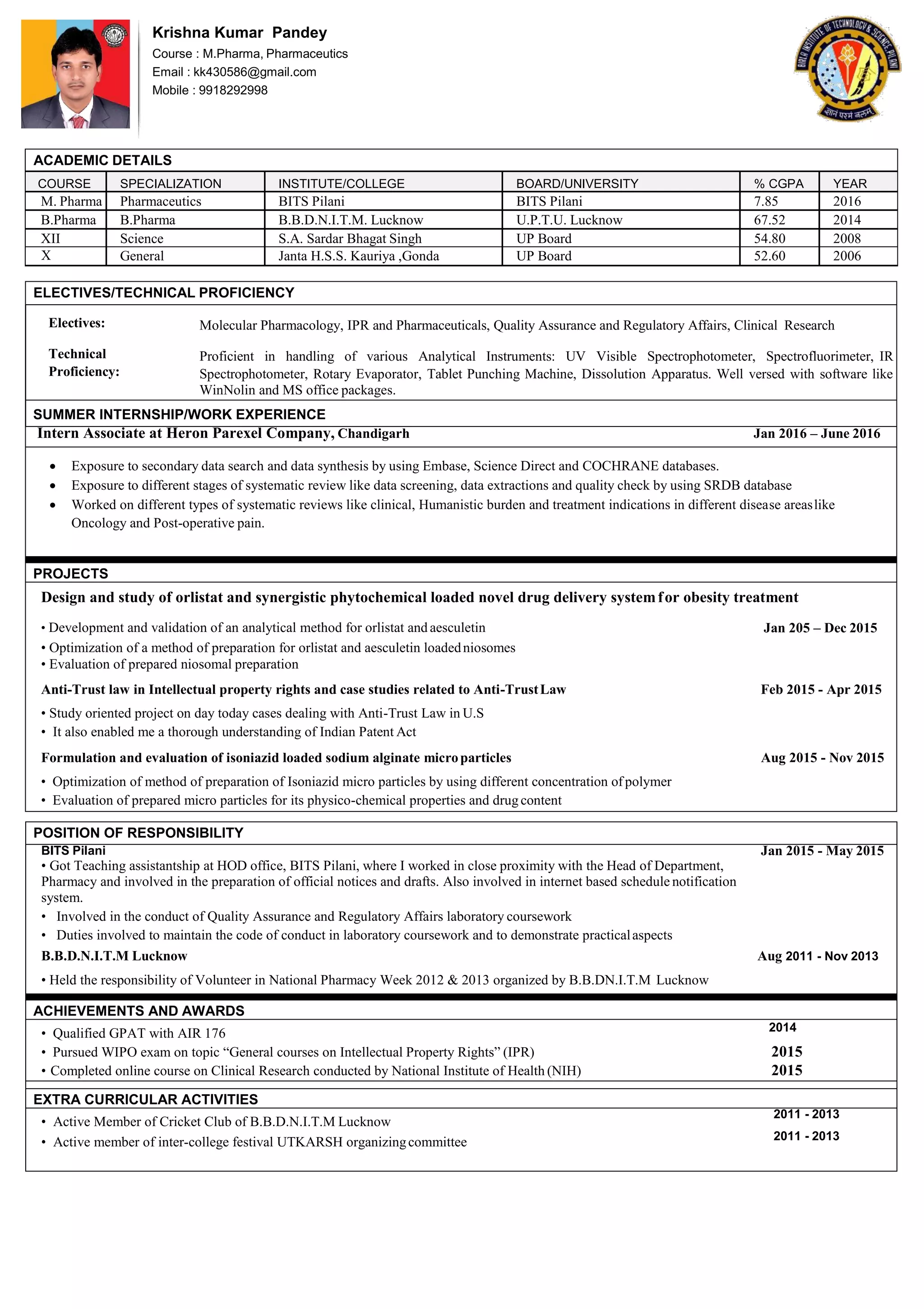 KK resume 7 th aug | PDF