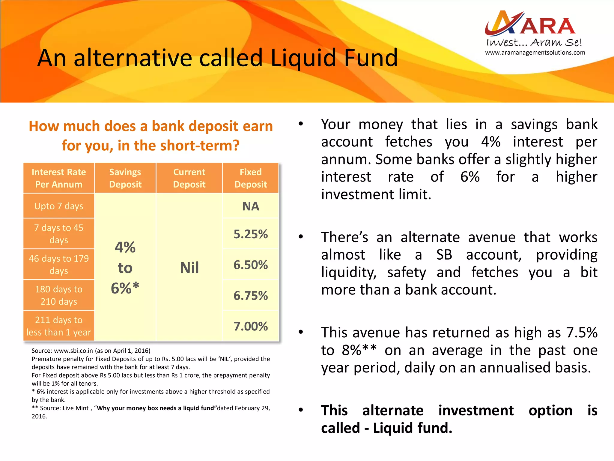 Ara_Liquid Mutual Fund | PPT