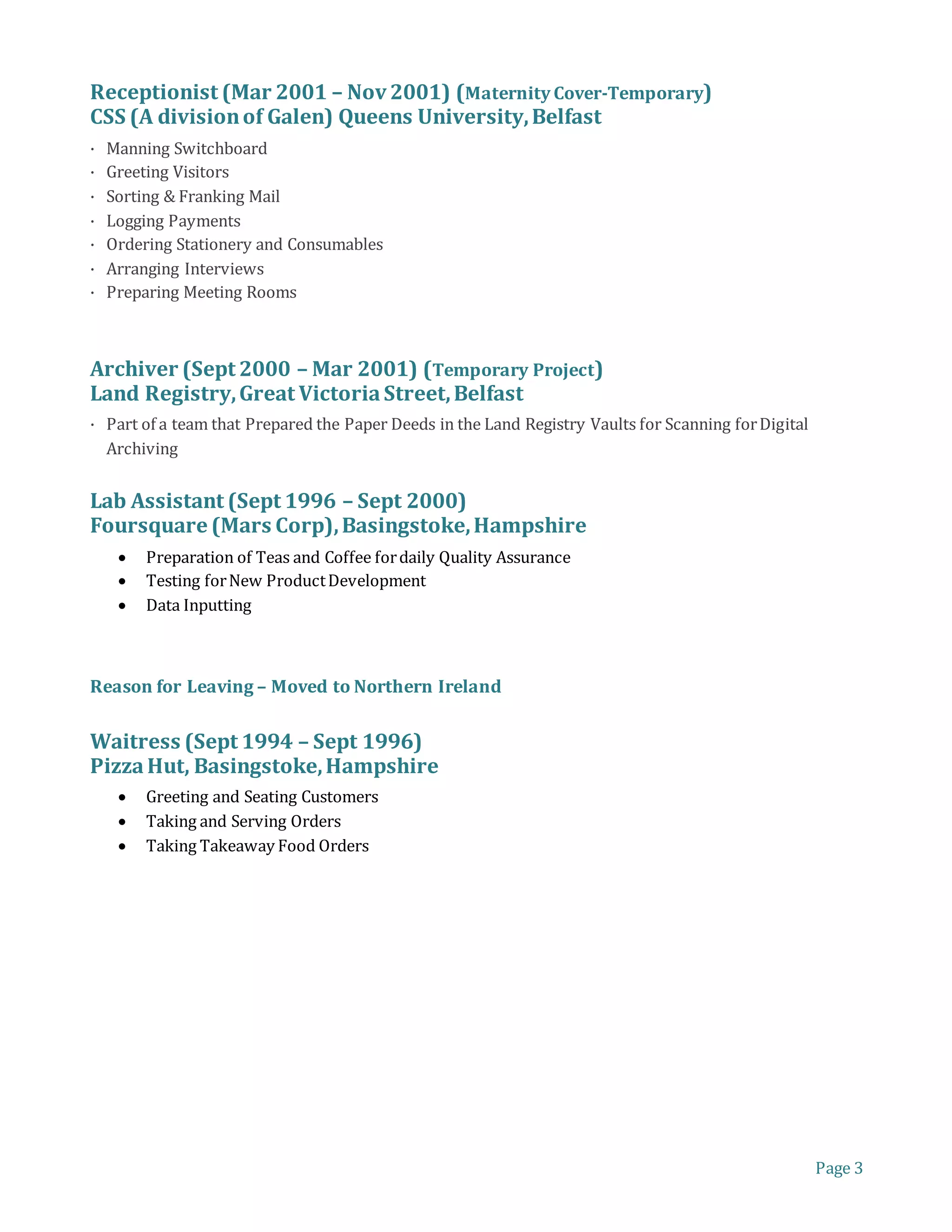 Curriculum Vitae - Emma Barwell | DOCX