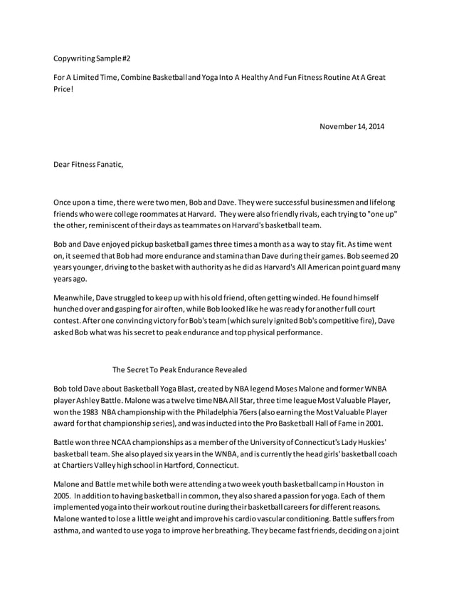 Copywriting Samples | PDF