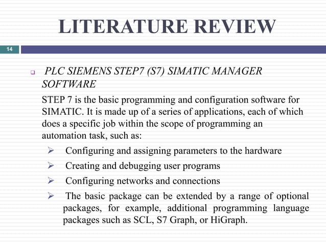 PLC BASED AUTOMATED SYSTEM IN PROCESS INDUSTRY (Final Presentation ...