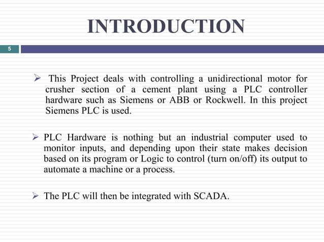 PLC BASED AUTOMATED SYSTEM IN PROCESS INDUSTRY (Final Presentation ...