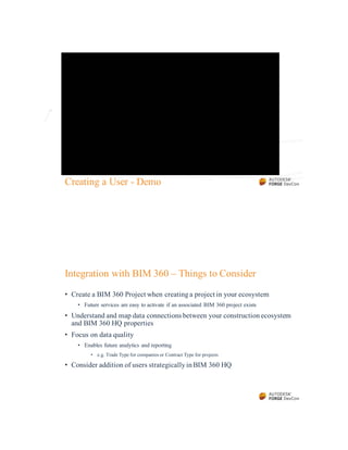 Forge - DevCon 2016: Integrate & extend your construction ecosystem with BIM360 API & Forge ...