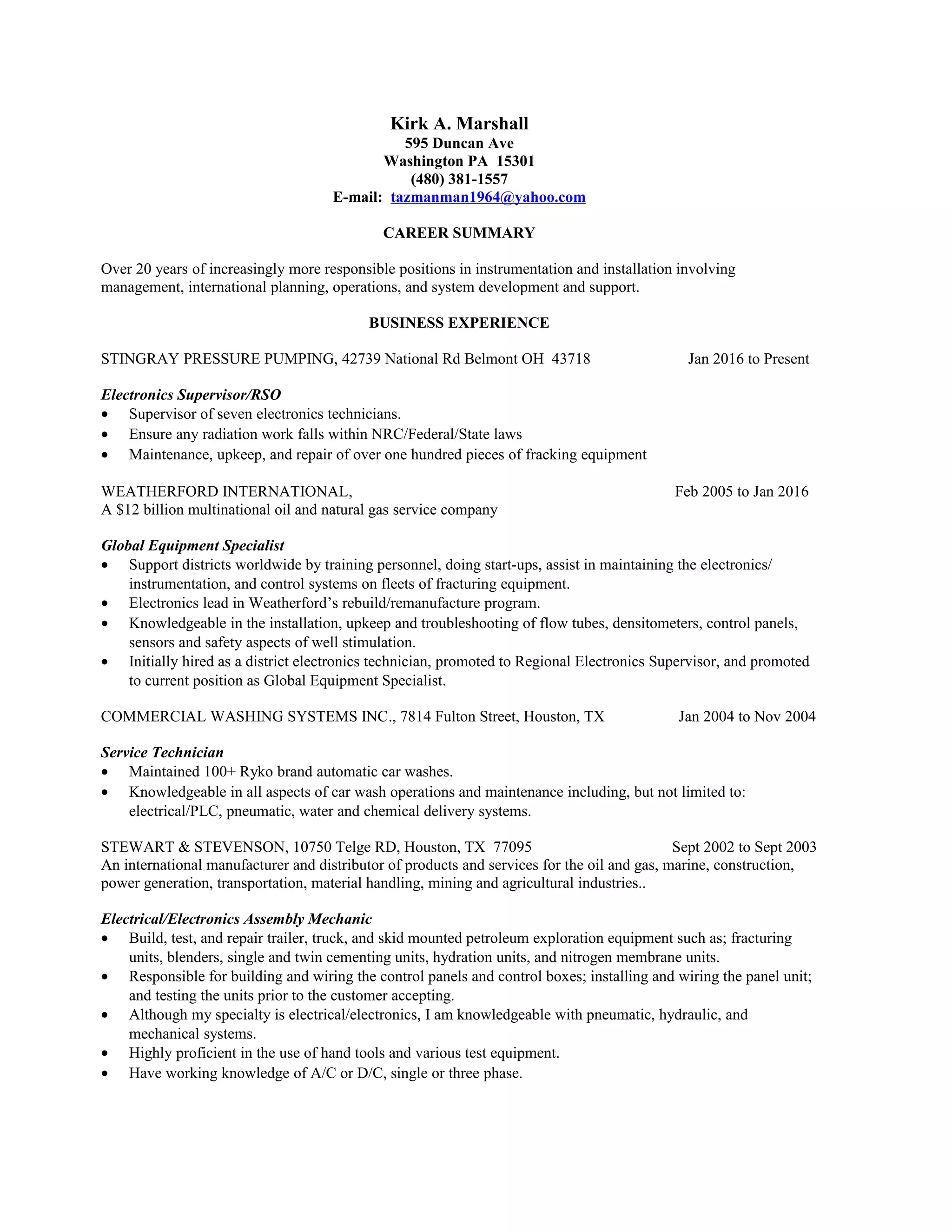 KMarshall Resume | DOC