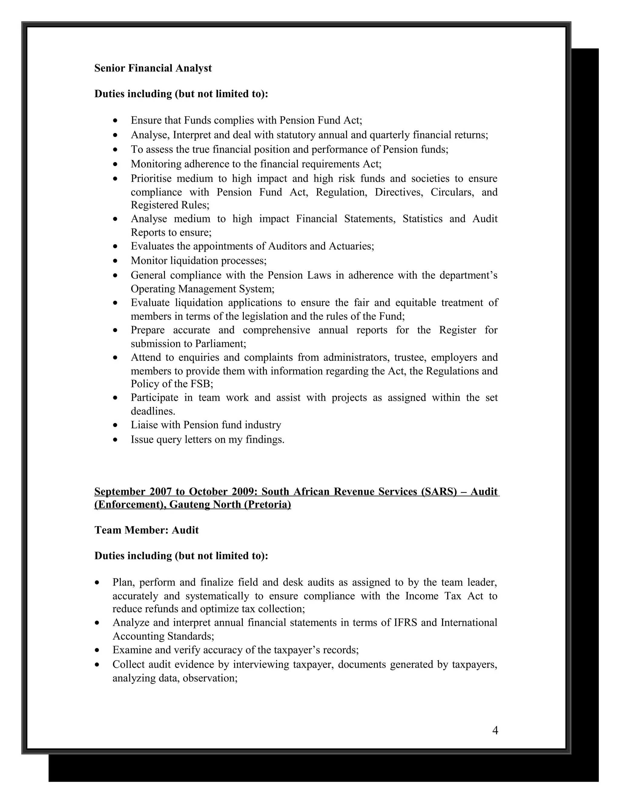 CURRICULUM VITAE - BUHLE SITUNDA | DOC