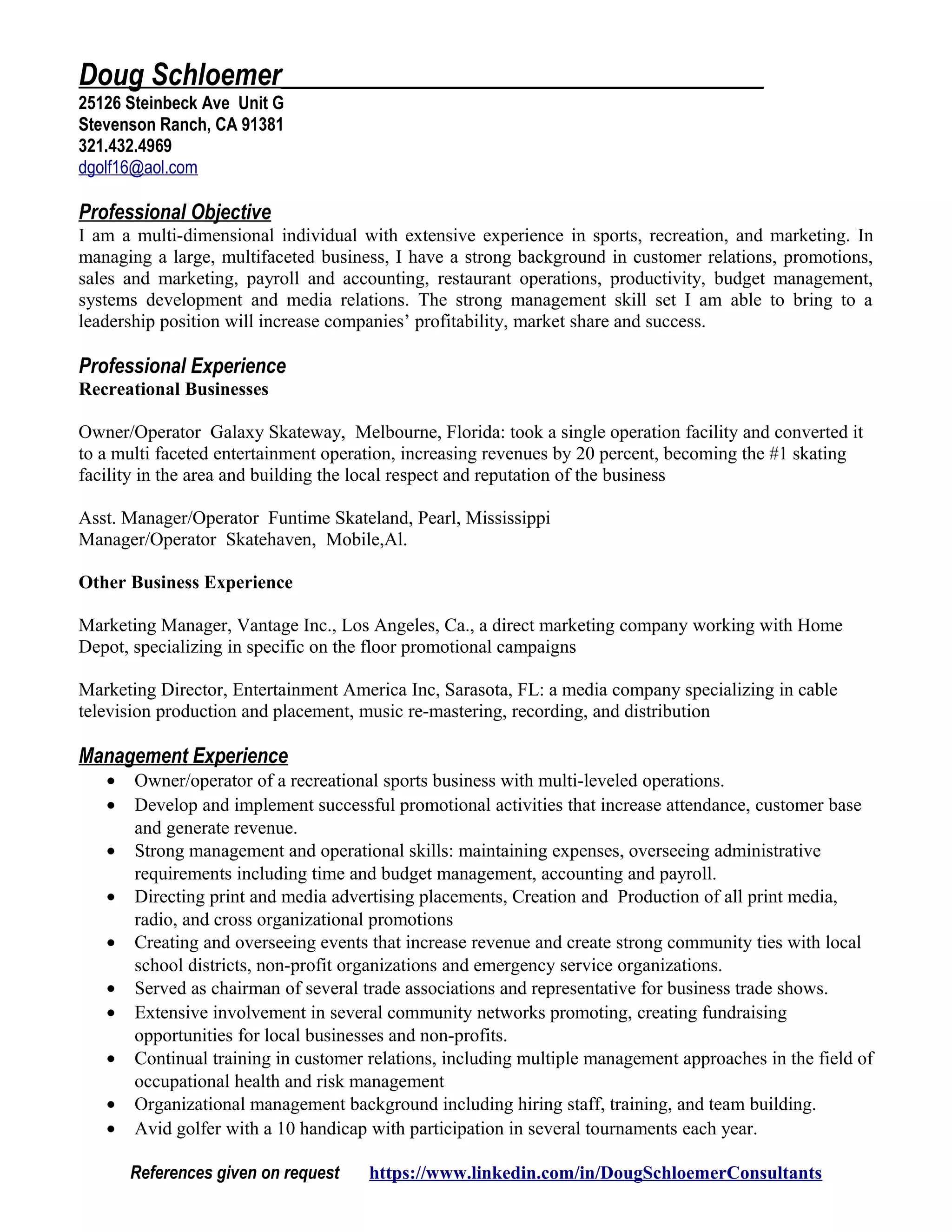 Doug_Resume CA Address 4b | DOC