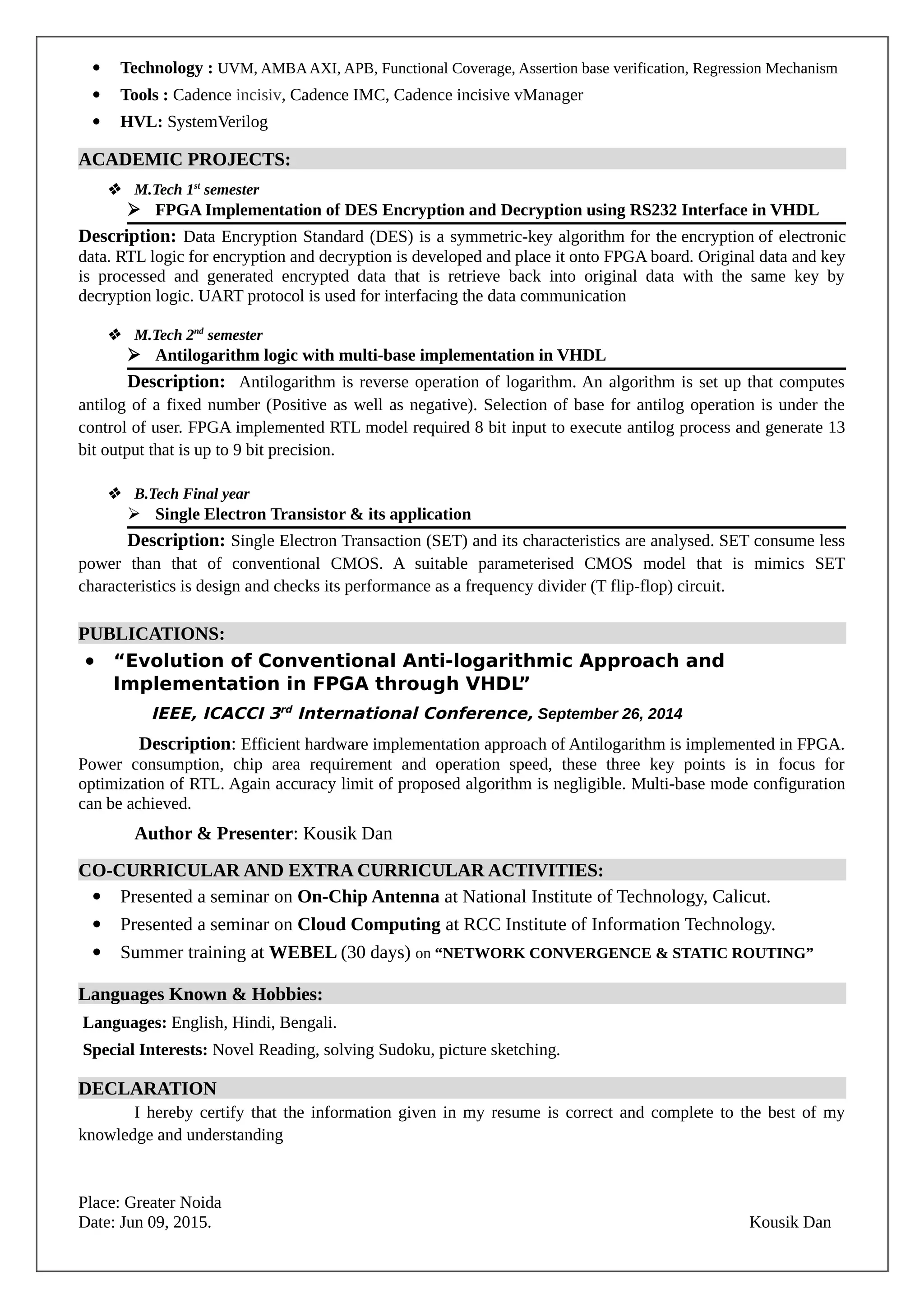 Resume_Kousik_Dan | PDF