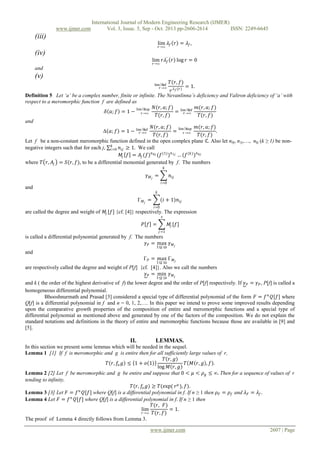 A Special Type Of Differential Polynomial And Its Comparative Growth Properties | PDF