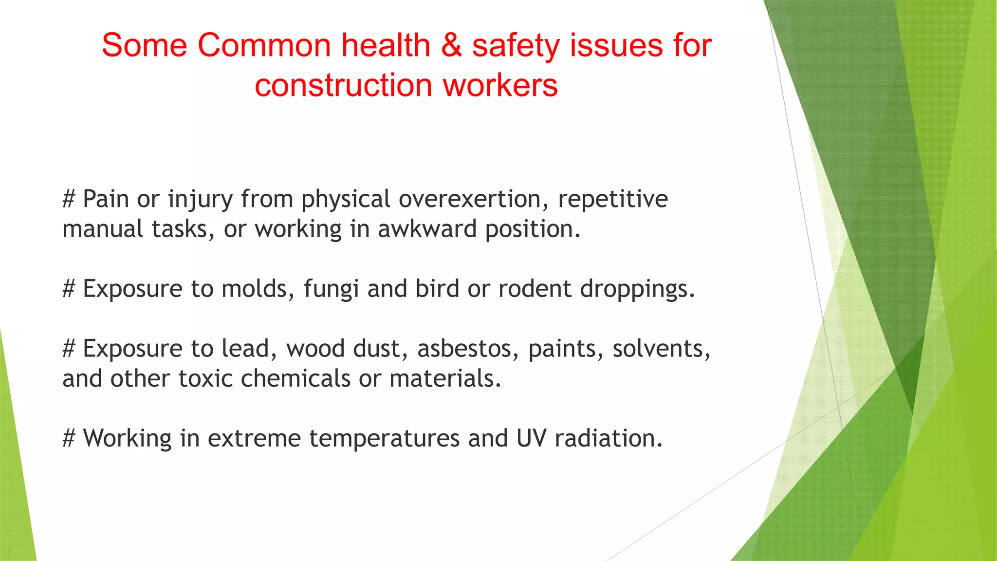 HEALTH HAZARDS IN CONSTRUCTION | PDF