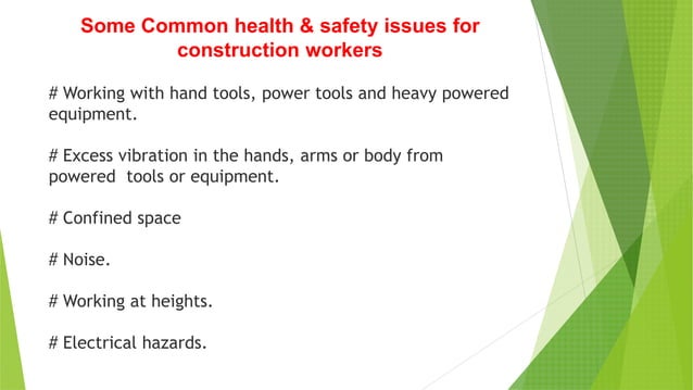HEALTH HAZARDS IN CONSTRUCTION | PDF | Lung and Respiratory Health ...