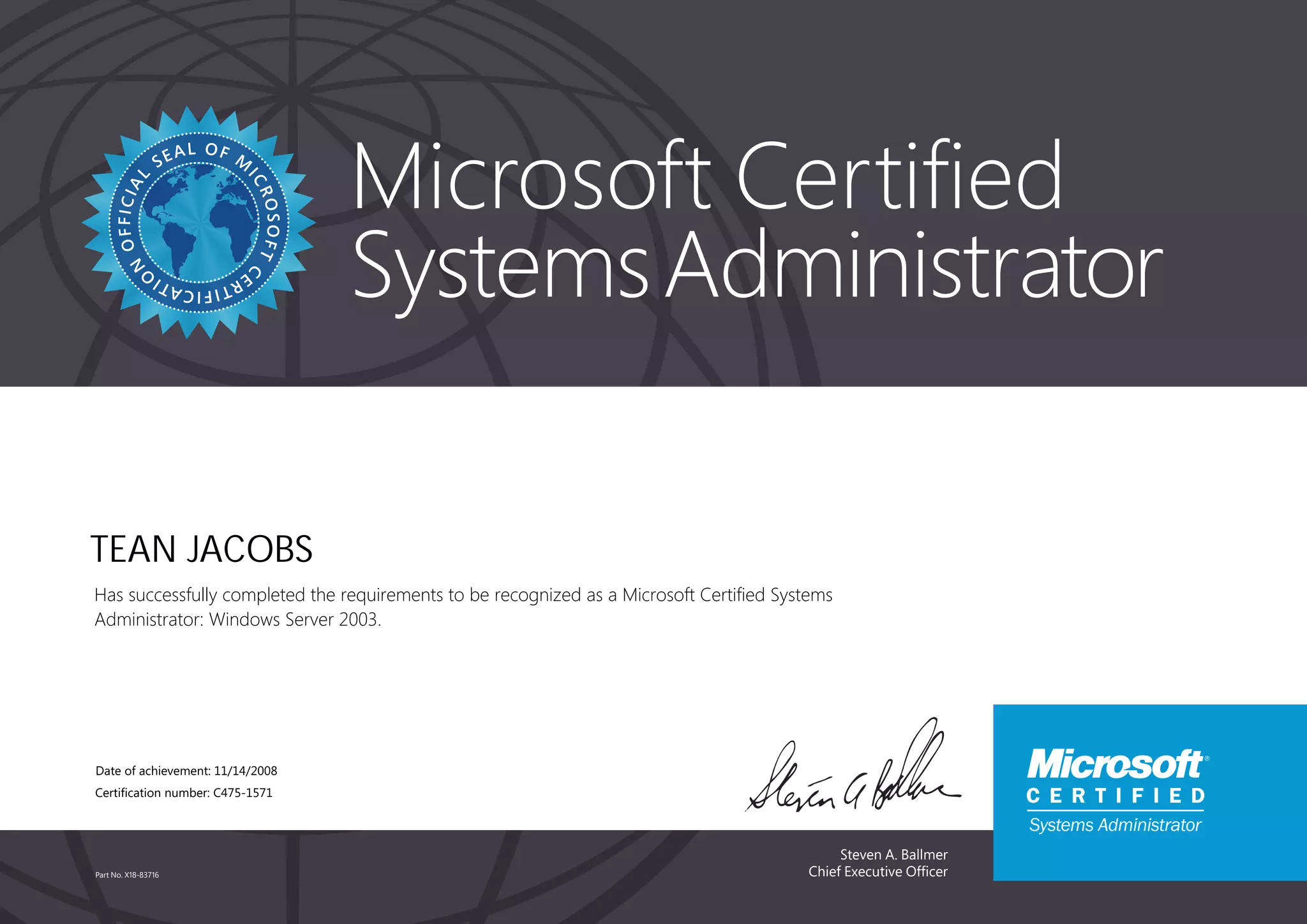 MCSA - Microsoft Certified Systems Administrator | PDF