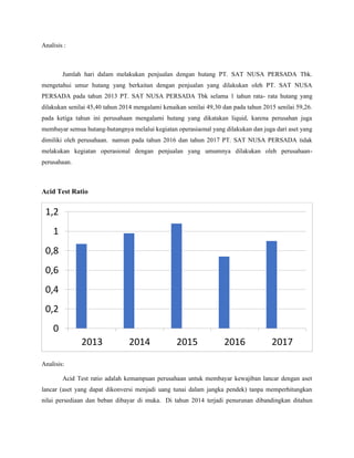 Big Project Analisis Laporan Keuangan PT SatNusa Persada Tbk | PDF