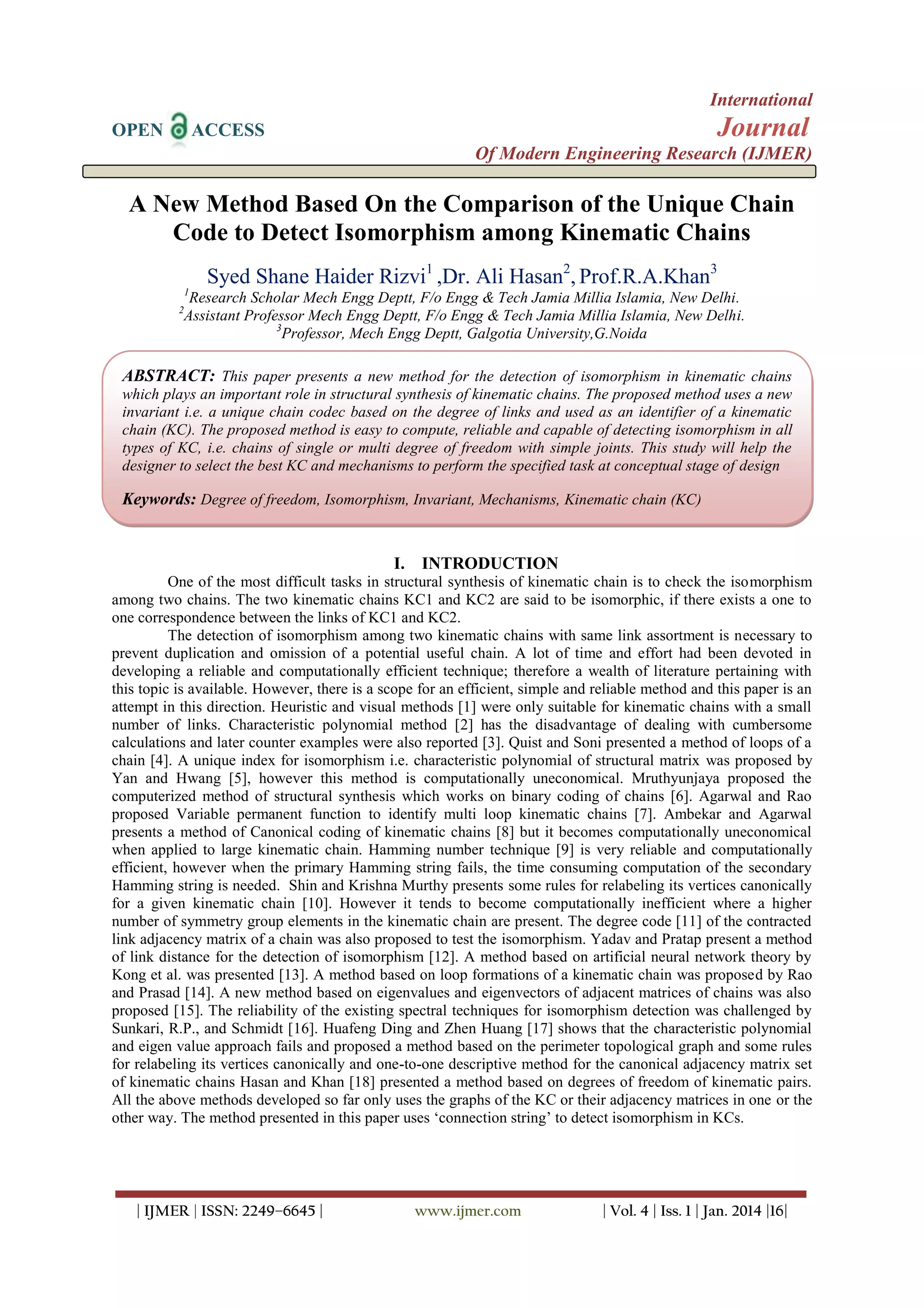 A New Method Based On the Comparison of the Unique Chain Code to Detect ...
