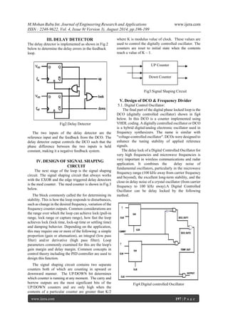 Design and Implementation of Digital PLL using Self Correcting DCO System | PDF