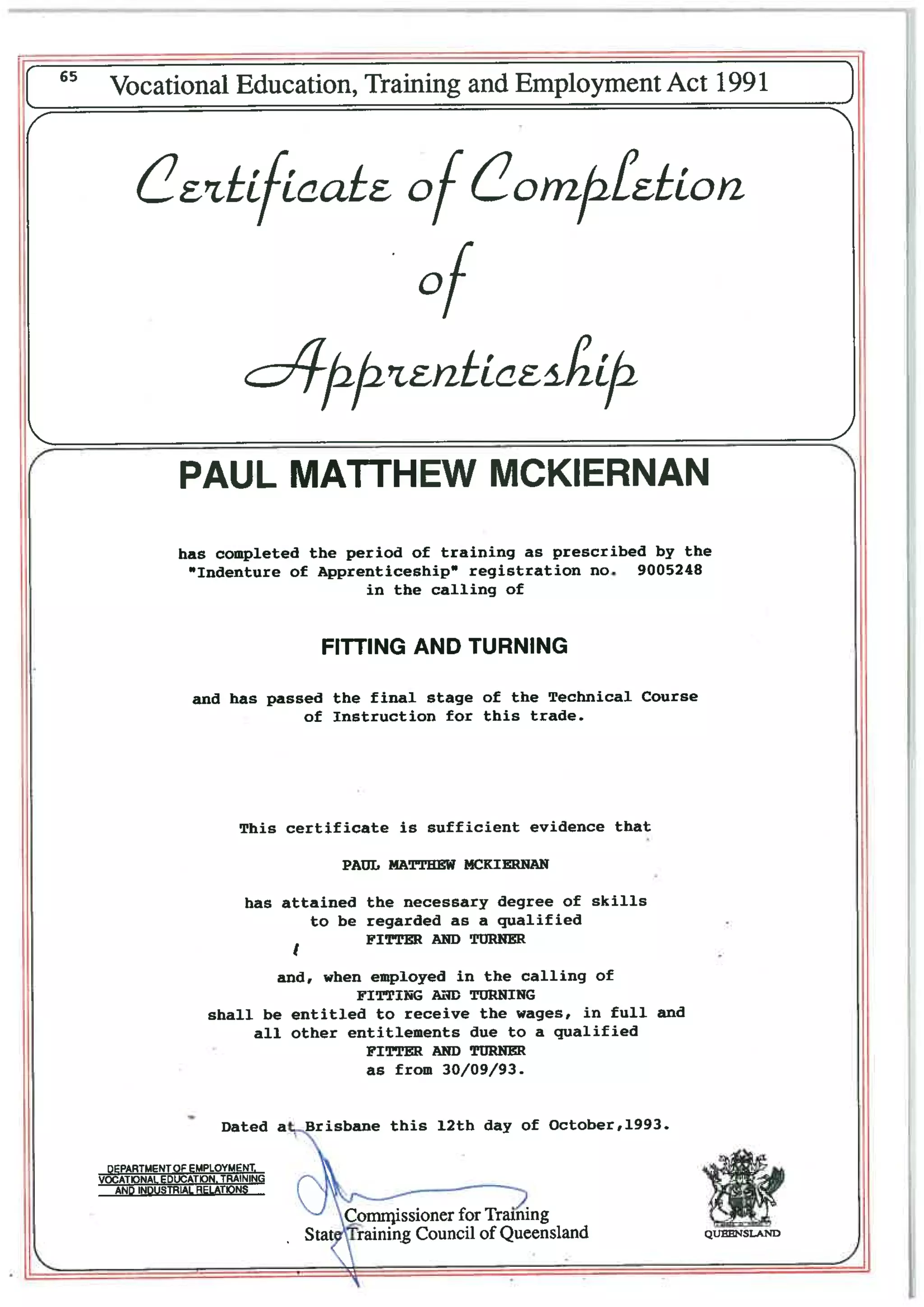 Trade Certificate | PDF