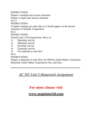 Ac 501 Enthusiastic Study/snaptutorial.com