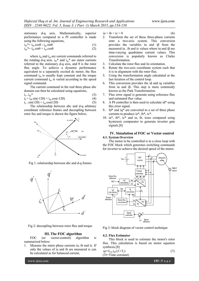 Speed Control of Induction Motor using FOC Method | PDF