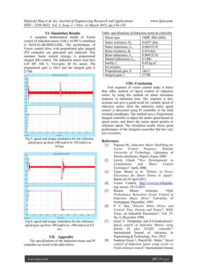 Speed Control of Induction Motor using FOC Method | PDF