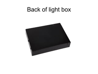 Desription of cinema light box | PPT